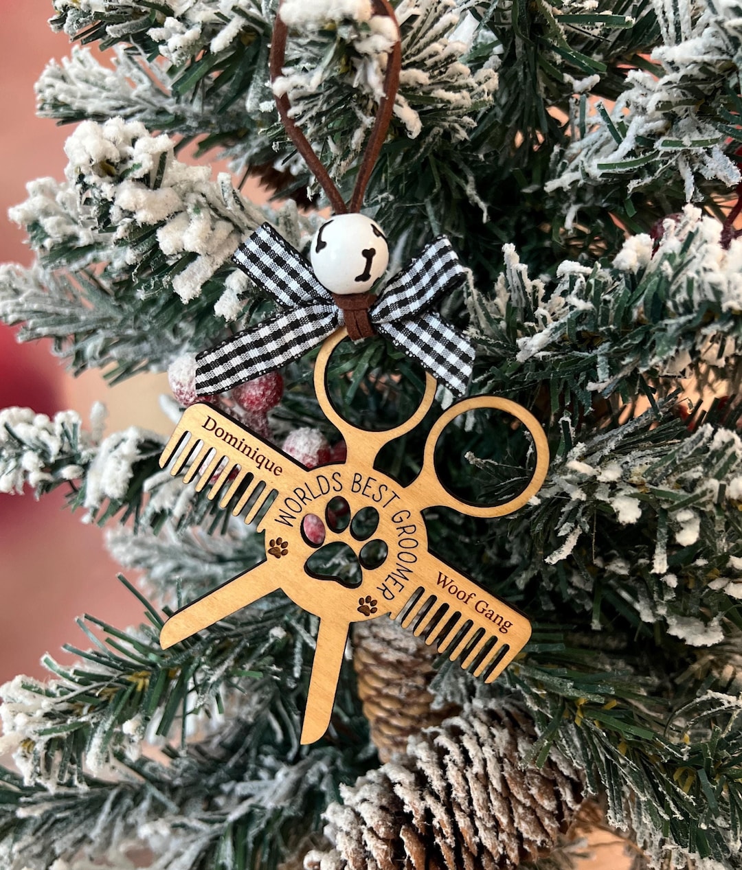 Personalized Dog Groomer Christmas Ornament, Custom Present, Pet ...