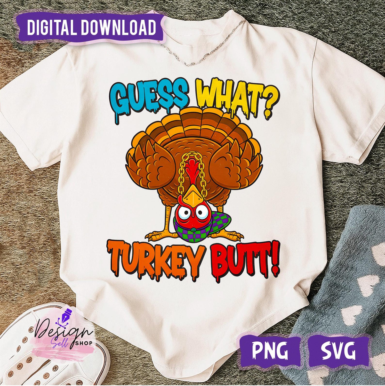 Funny Turkey Butt SVG: Thanksgiving Shirt Design (digital Download) - Etsy