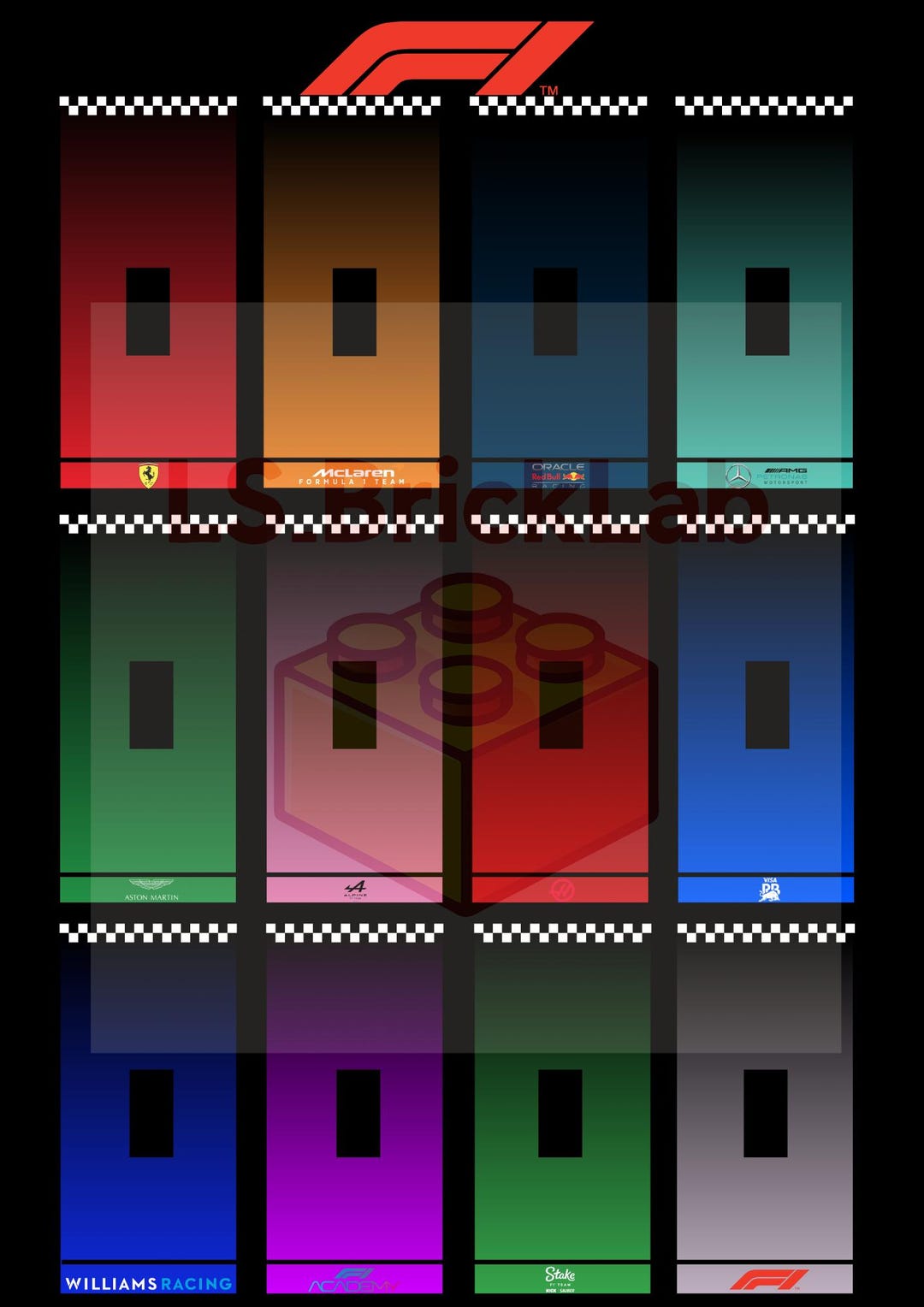 Lego Mini F1 71049 A4 Frame Poster - Etsy UK