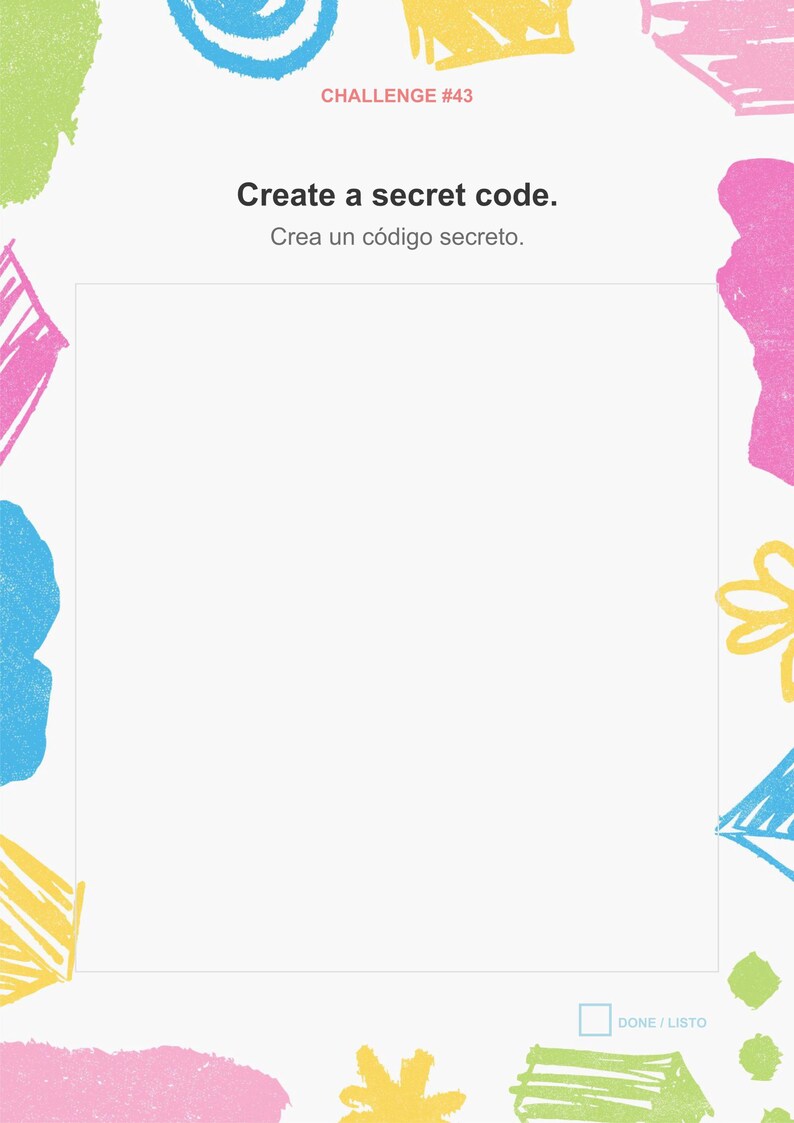 Kids Activity Printable Bundle – 50 Screen Free Challenges – No Screen ...