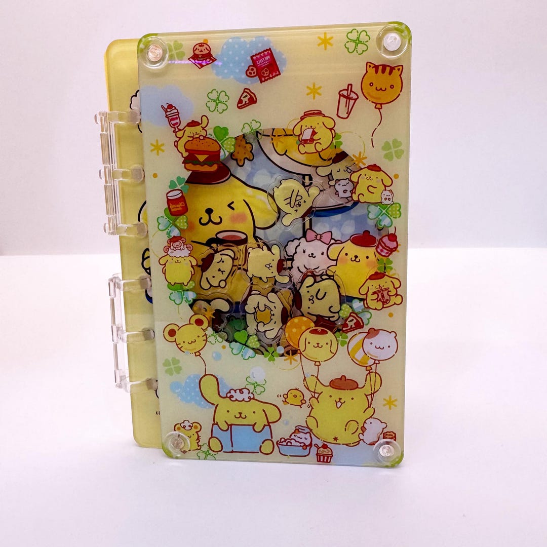 Pompompurin Sanrio A7 Character Shaker Charm Notebook - Etsy