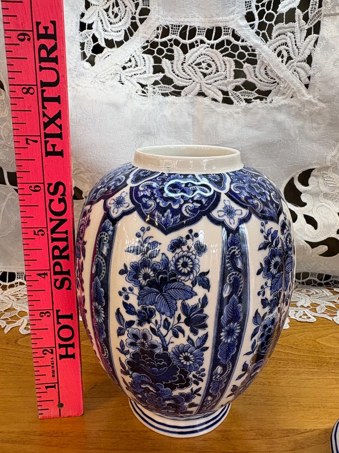 Italienische Blue Delfia Ingwer Dose aus Porzellan, Ardalt Mid-Century ...