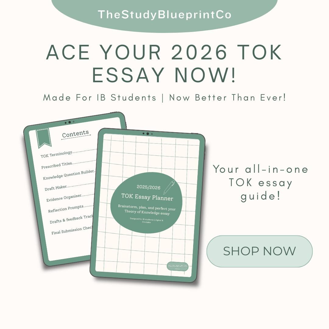 IB TOK Essay Planner: Digital Guide & Printable, 2025-2026 Syllabus ...