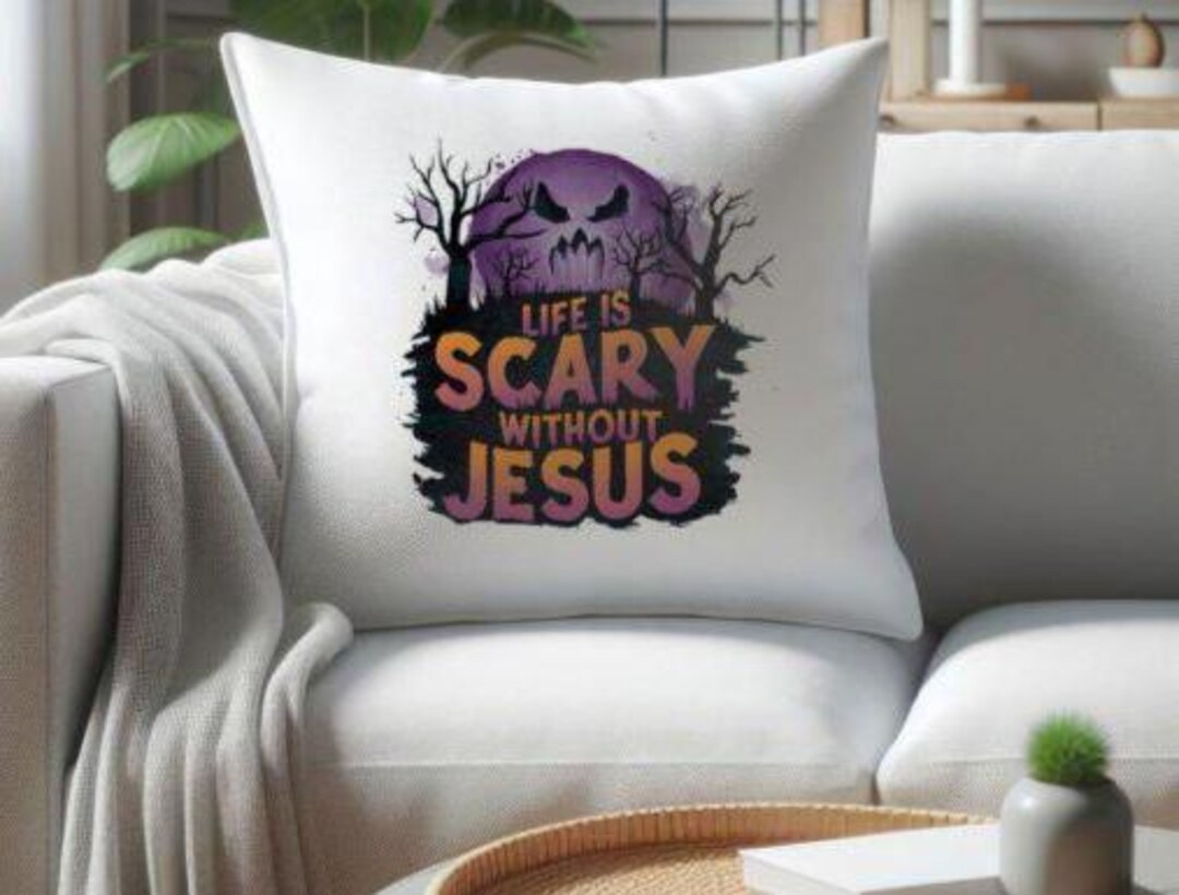 Christian Halloween Ghost PNG: 'life is Scary Without Jesus' (digital ...