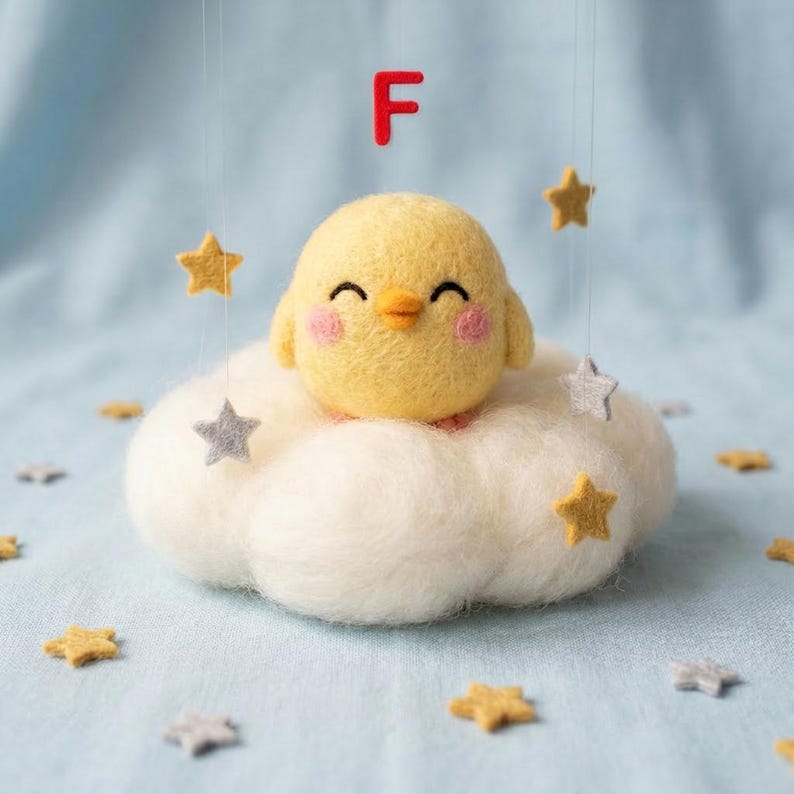 Spring Easter Gift, Needle Felt Chick Figurine, Cozy Handmade Farm ...