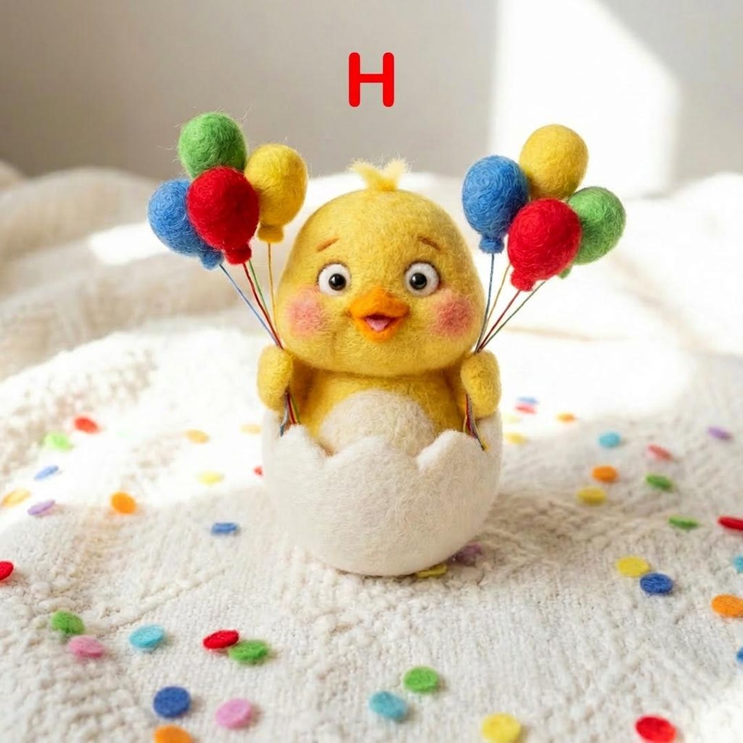 Spring Easter Gift, Needle Felt Chick Figurine, Cozy Handmade Farm ...