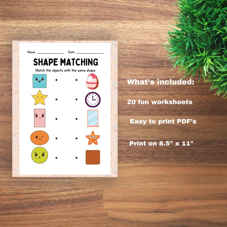 2D Shapes Tracing Workbook Printable Kindergarten Math Activities ...