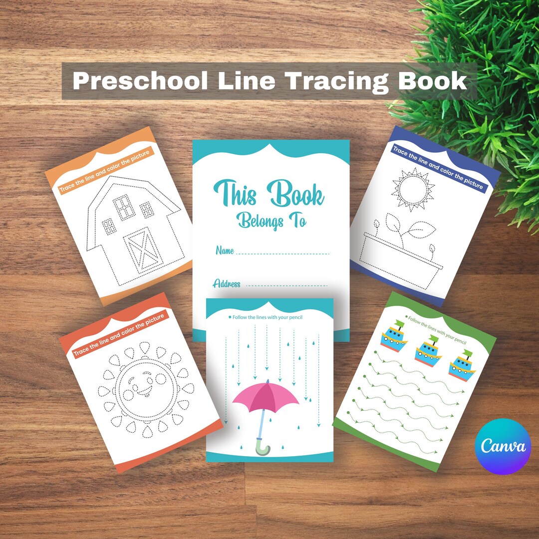 Prewriting Line Tracing Coloring Book: Motor Skills Practice (digital ...