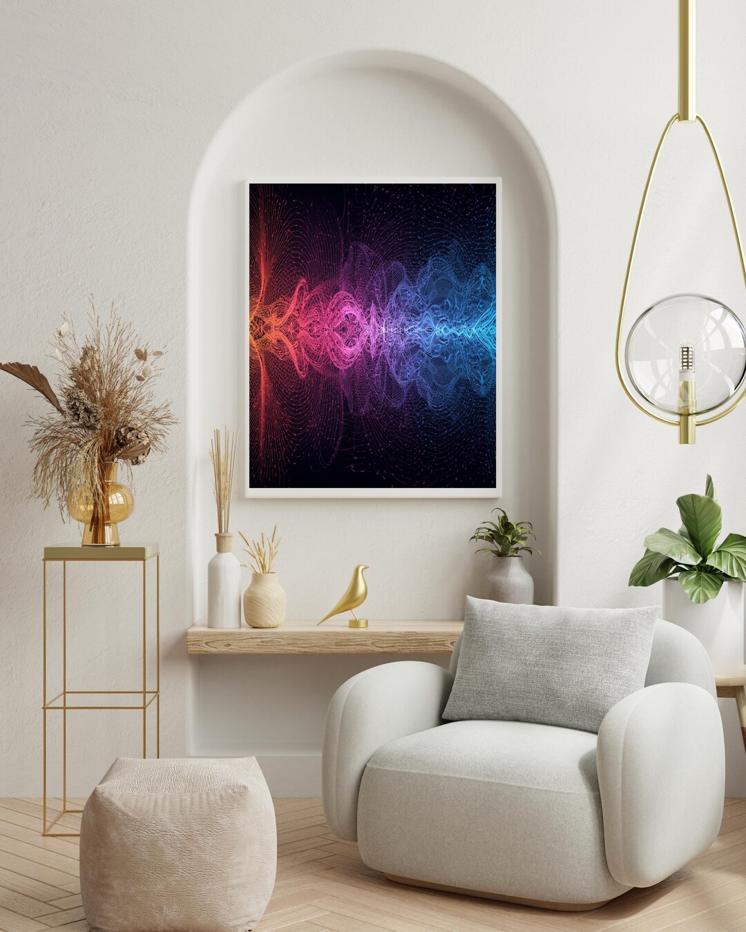 Abstract Soundwave Art Print | Visual Sound Artwork | Modern Wall Decor ...