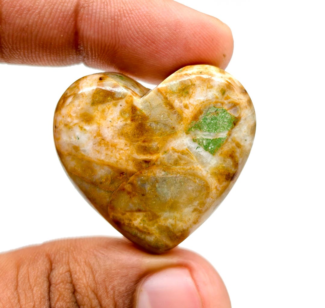 Heart Shape Indian White Quartz Gemstone, Jewelry Making (31x34x9 Mm ...