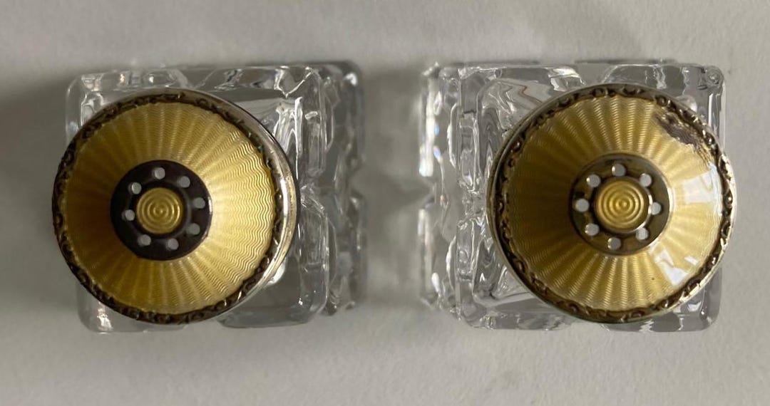 Hroar Prydz Sterling Silver Guilloche Enamel Salt and Pepper Shakers ...