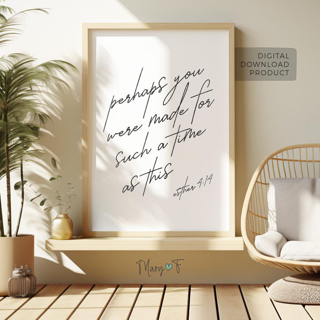 Bible Verse Wall Art, Christian Quote Poster, Digital Download Print ...