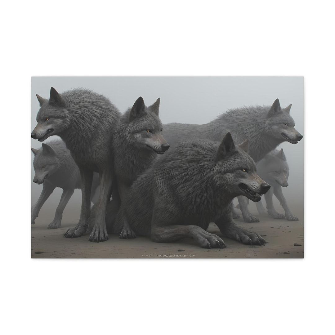 Dire Wolf Canvas Print: Fantasy Art, Nature Decor - Etsy
