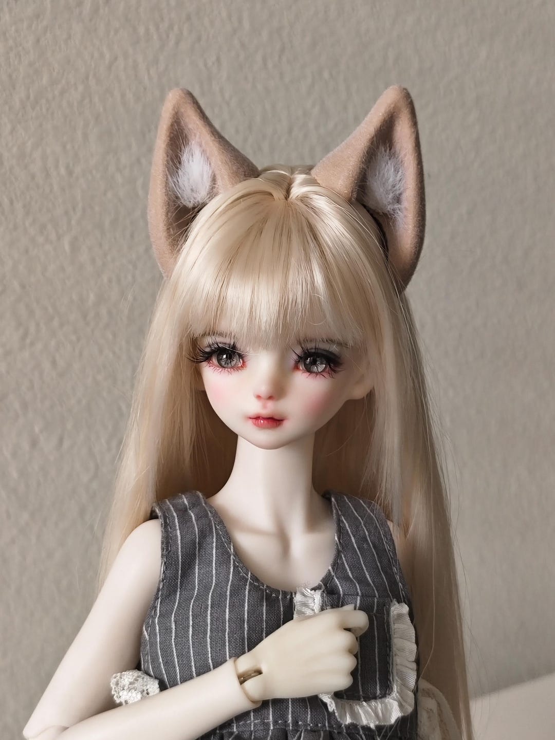 Magnetic BJD Animal Ear – Soft Flocked Dog Ear - 1/6 1/4 1/3 Size ...