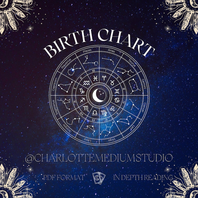Personalized Natal Chart, Birth Chart Reading PDF, Astrology Insight, Love Career Themes, Etsy ...