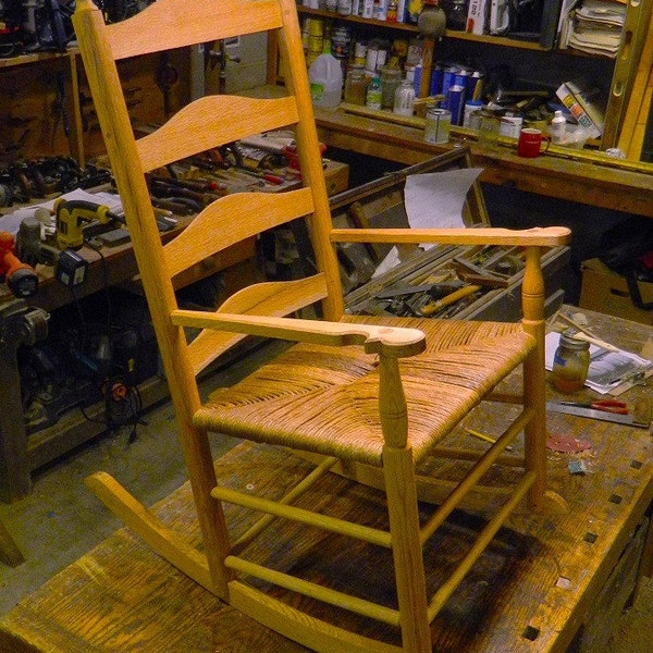 Oak Rocking Chair - Etsy