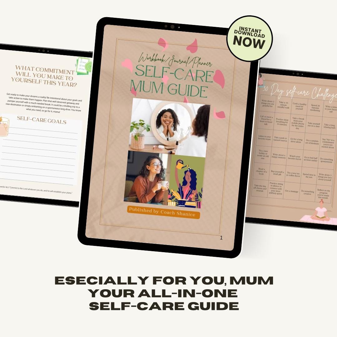 Self-care Mum Guide: 30-day Challenge, Journal & Planner (printable ...
