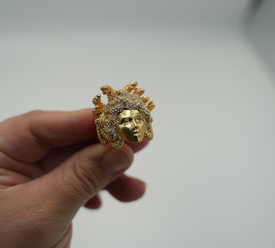 Medusa Ring: Schiaparelli Inspired Adjustable Ring, Vintage Style - Etsy