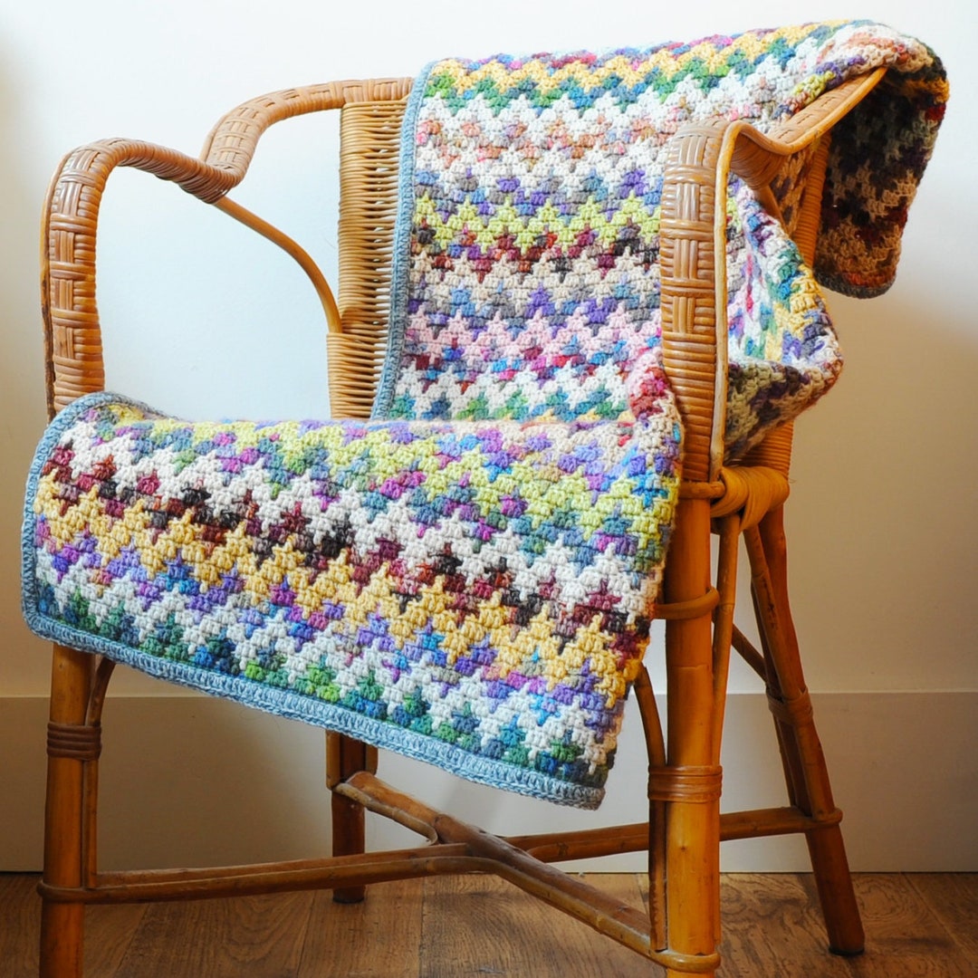 Crinkle Crankle Blanket - Stash Buster Crochet Pattern - Zig Zag Afghan ...