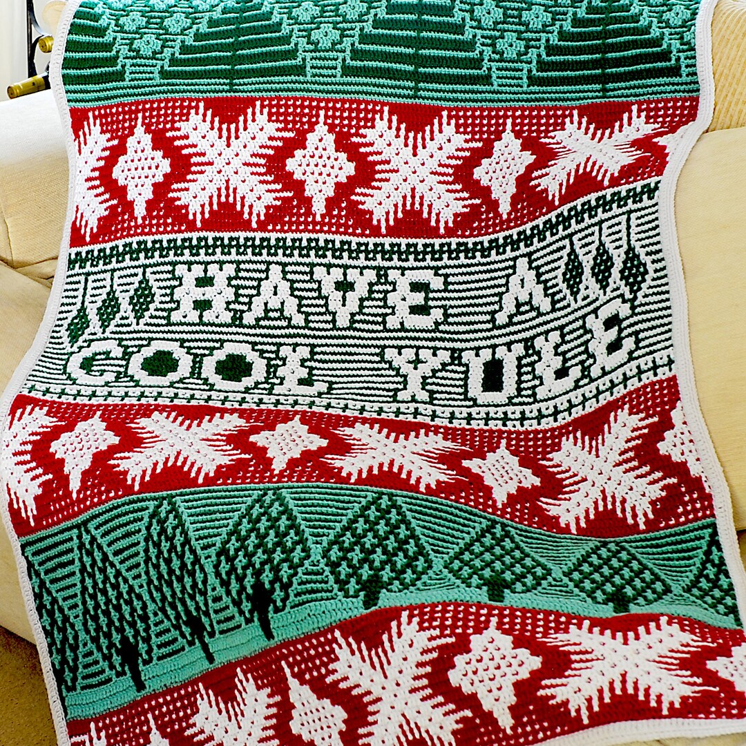 Have a Cool Yule Christmas Blanket Mosaic Overlay Crochet Pattern ...