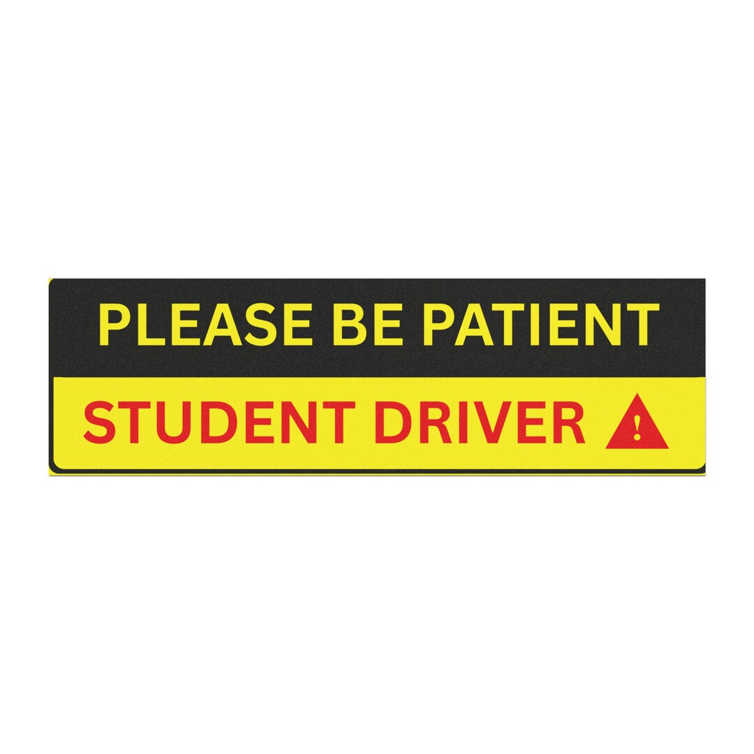 Student Driver Bumper Magnet - Car Magnet, Teen Driver Sign, New Driver ...
