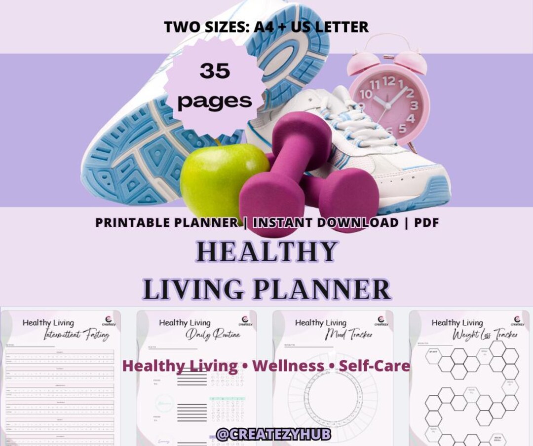 Wellness Journal Printable: Self-care Planner, Healthy Living (PDF ...