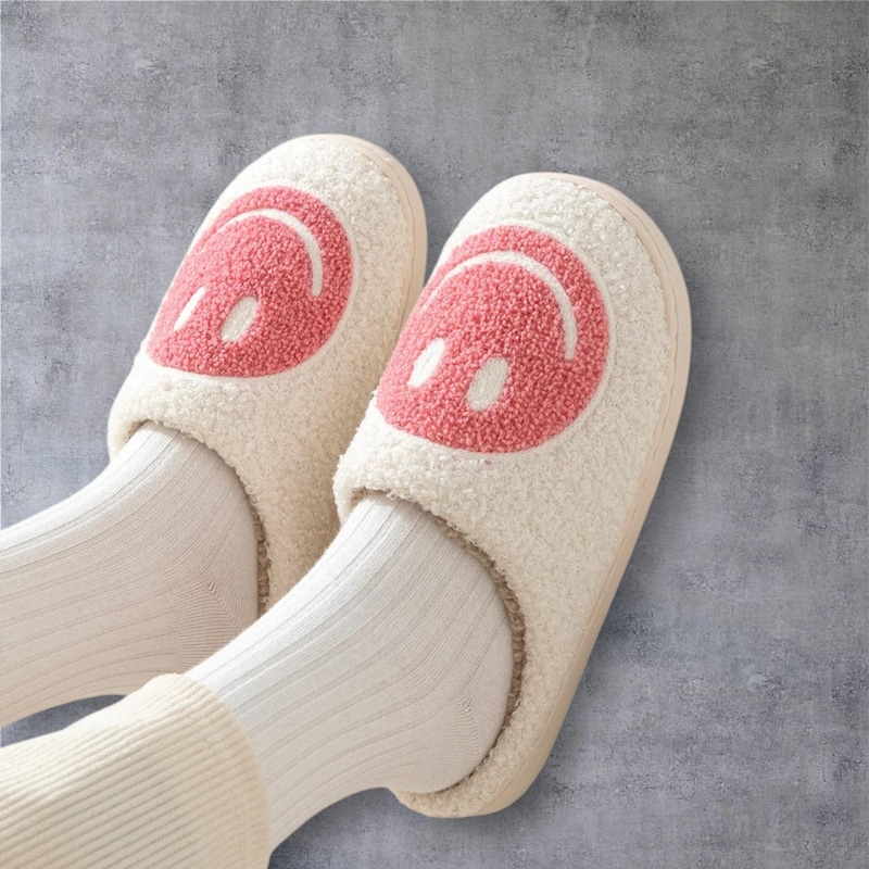 Smiley Face Slippers - Etsy
