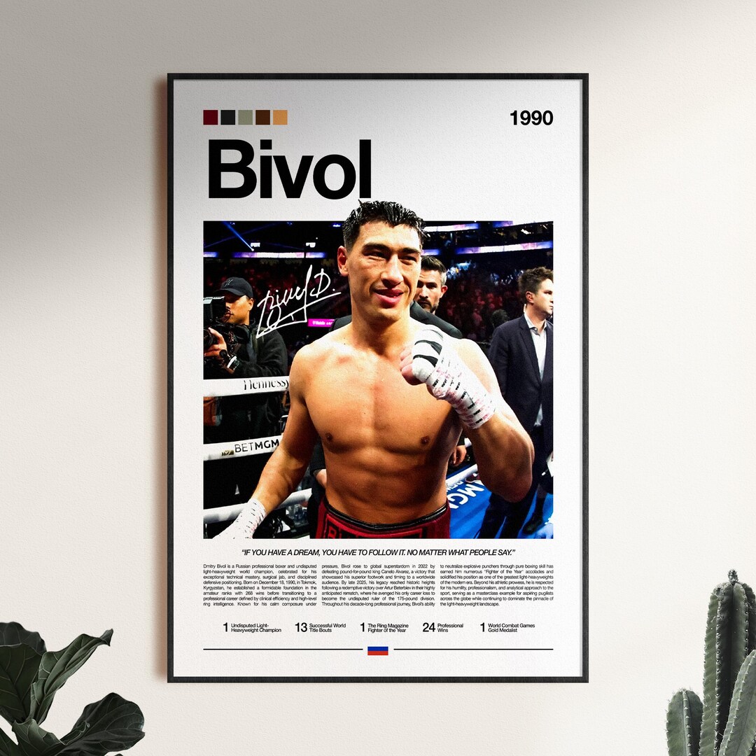 Dmitry Bivol Poster, Boxing Wall Print, Boxer Poster, Boxing Digital ...