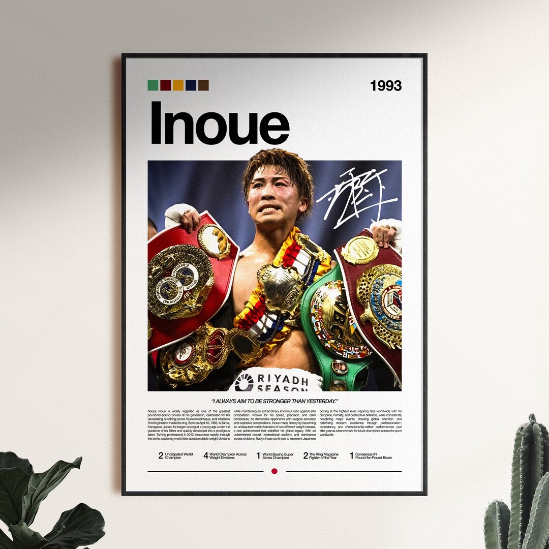 Naoya Inoue Poster, Boxing Wall Print, Boxer Poster, Boxing Digital ...