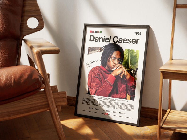 Daniel Caesar Poster, R&B Singer Wall Print, Soul Music Poster, Love ...