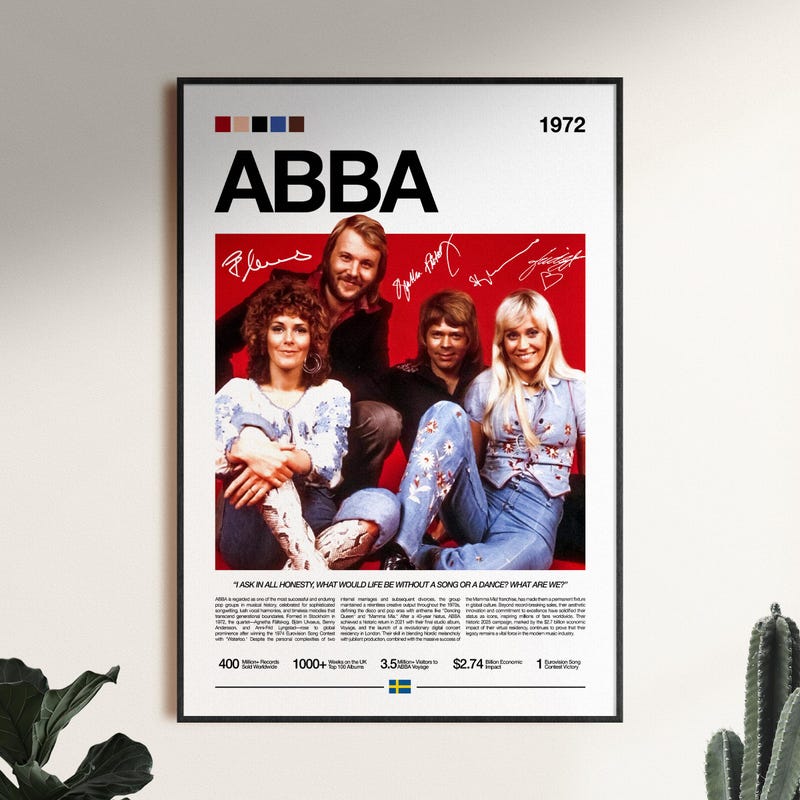 Abba Wall Lyrics - Etsy UK