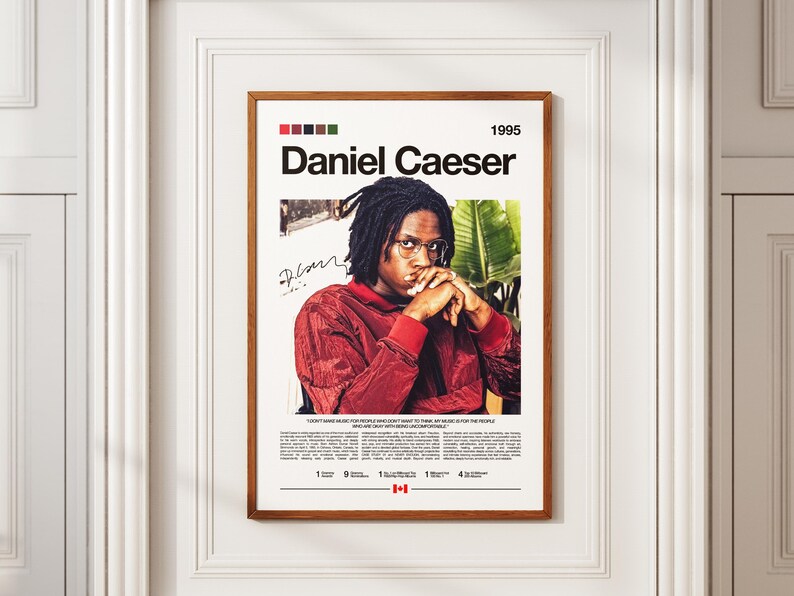 Daniel Caesar Poster, R&B Singer Wall Print, Soul Music Poster, Love ...
