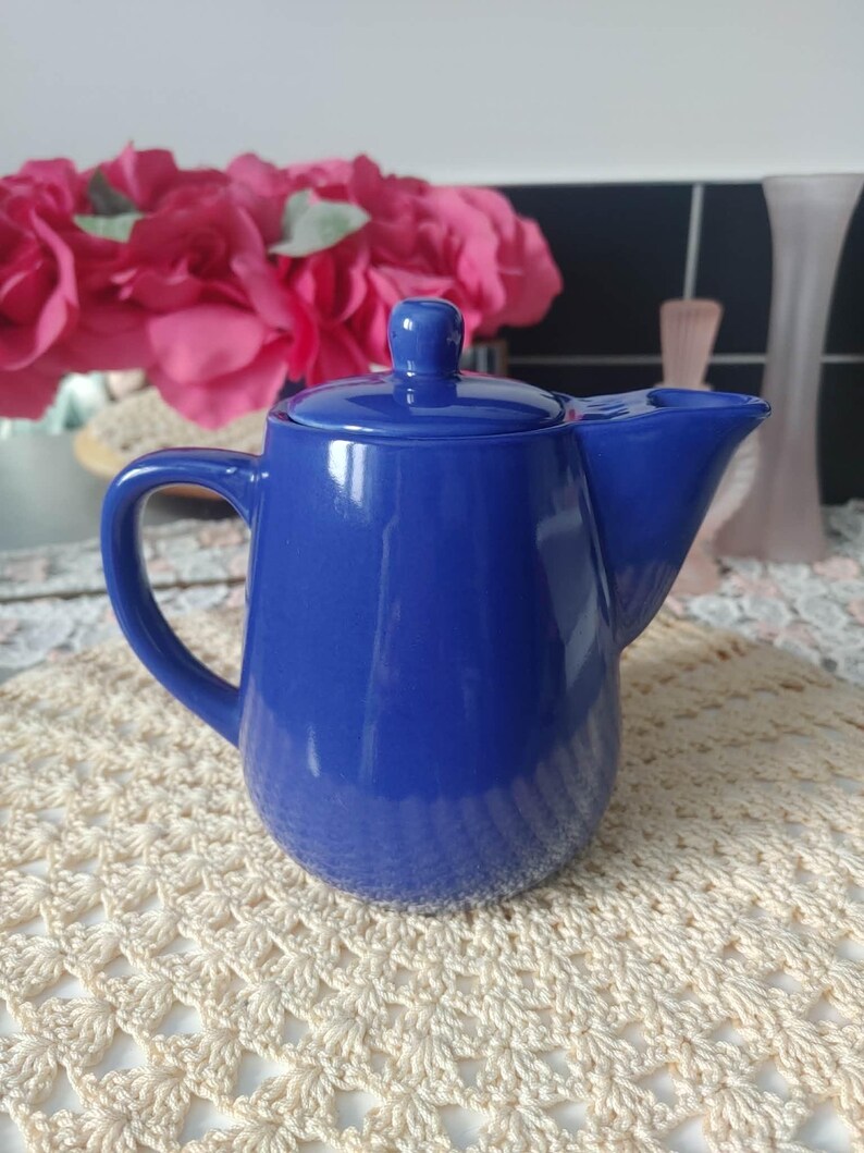 Vintage Blue Smiley Face Teapot/creamer – Cute Mid-century Style ...