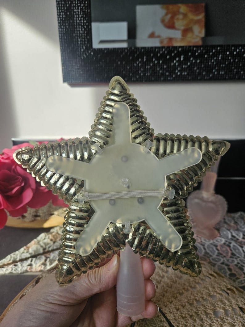 Vintage Lighted Christmas Tree Topper Star – Danson Decor – 11 Bulbs ...