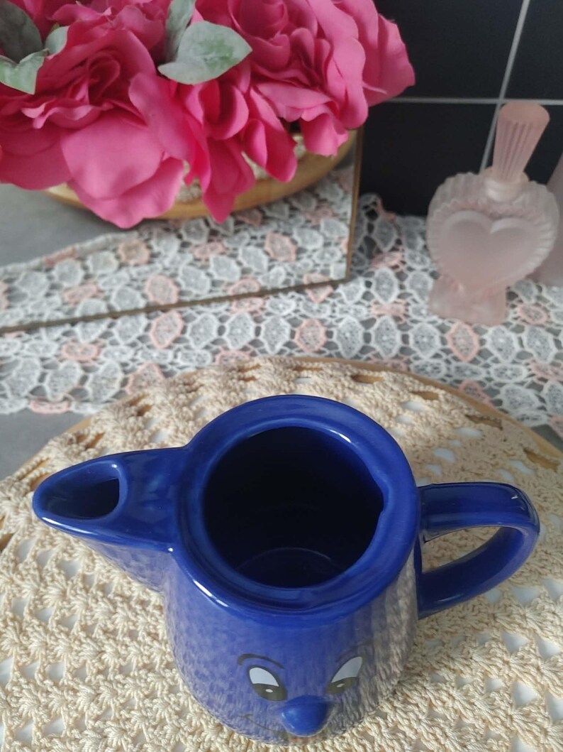 Vintage Blue Smiley Face Teapot/creamer – Cute Mid-century Style ...