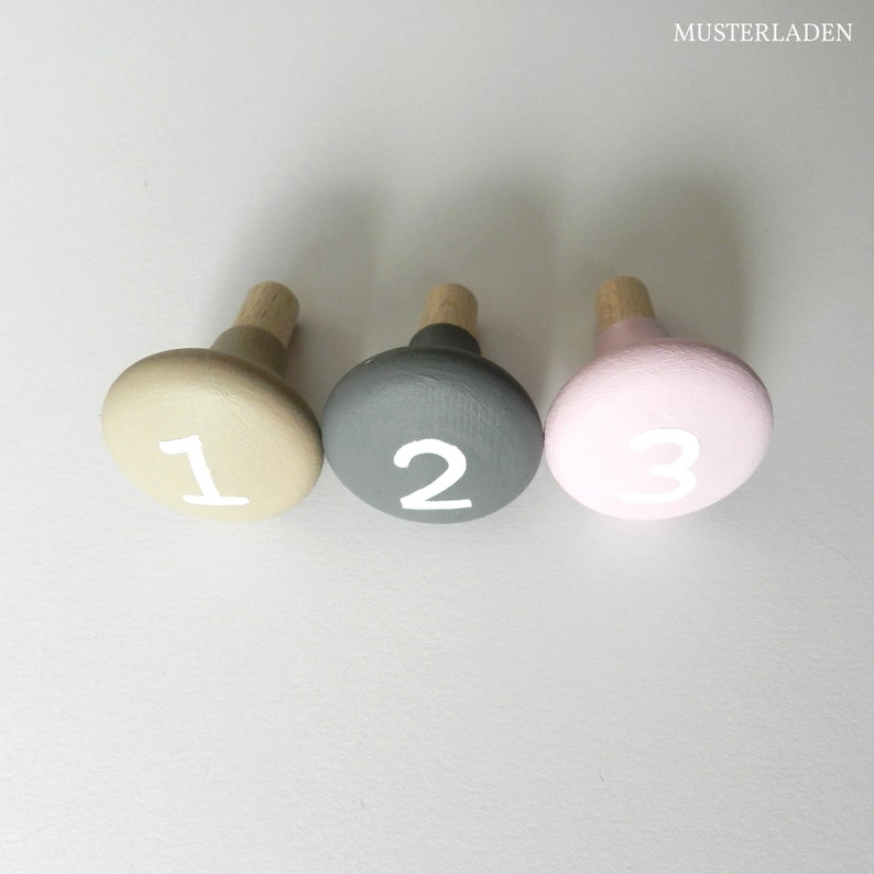 Round Drawer Knobs With Number Colourful Kitchen Cabinet - Etsy