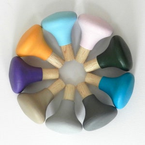 Round Drawer Knobs With Number Colourful Kitchen Cabinet - Etsy