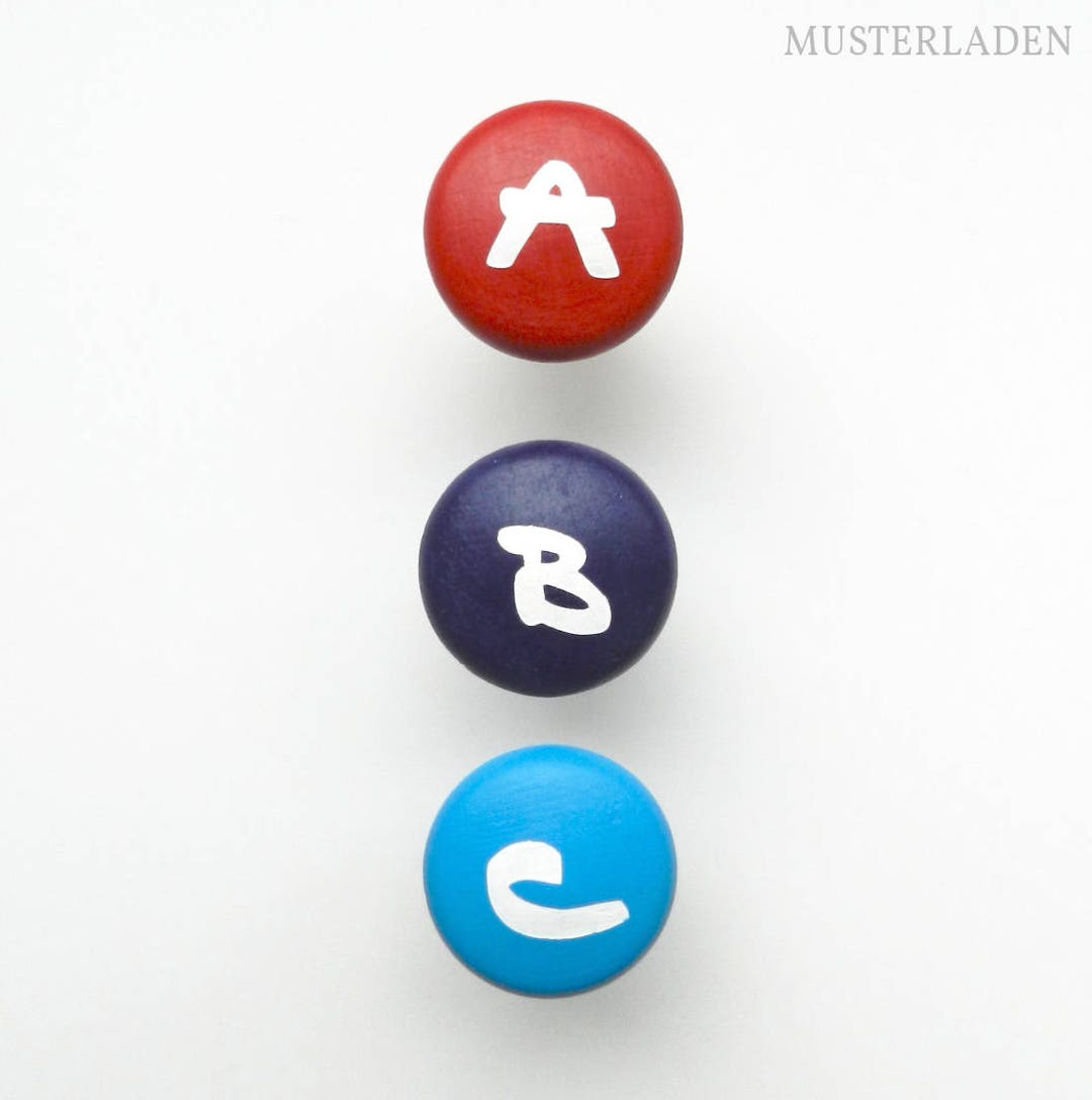 Letter Furniture Knob Colorful Nursery Knob Letter Knob - Etsy