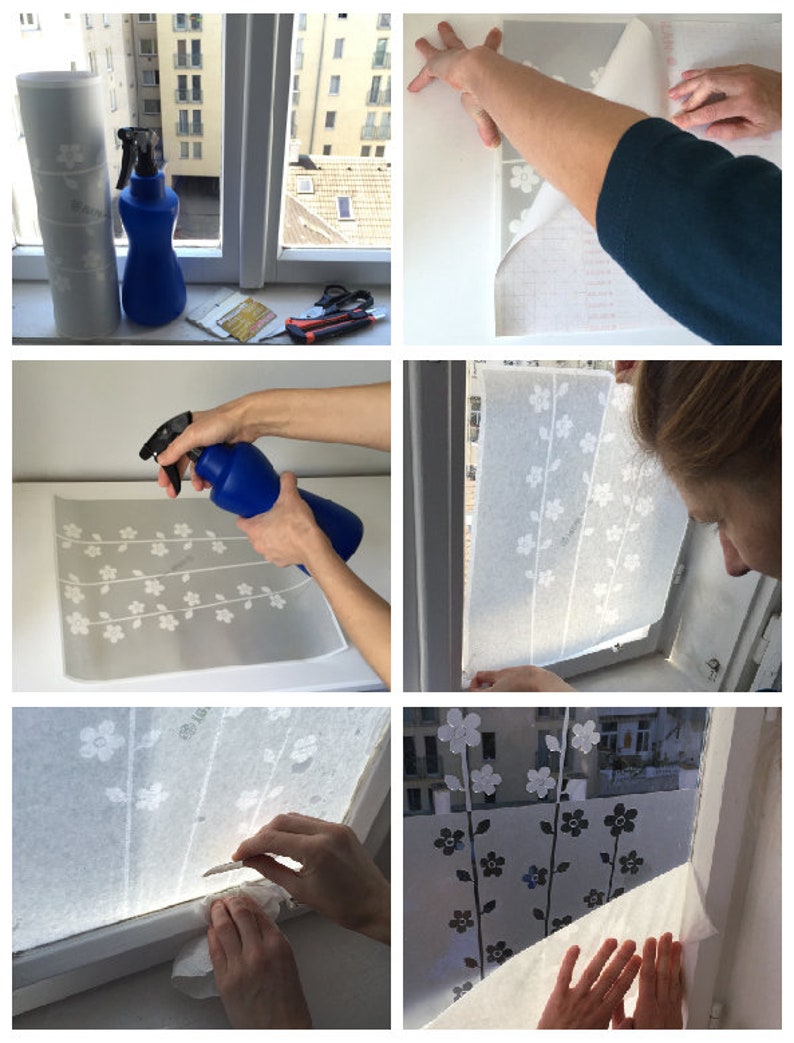 Geometric Window Privacy Film Squares Privacy Decal Front - Etsy