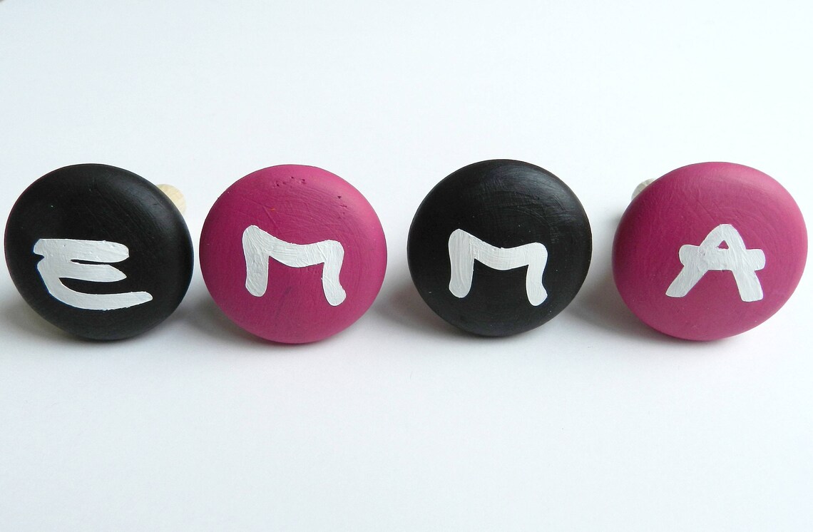 Letter Furniture Knob Colorful Nursery Knob Letter Knob | Etsy