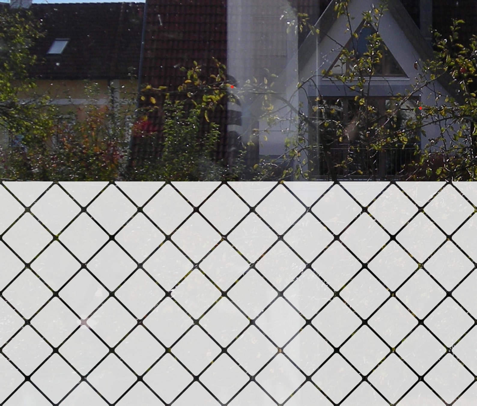 Geometric Window Privacy Film Squares Privacy Decal Front | Etsy