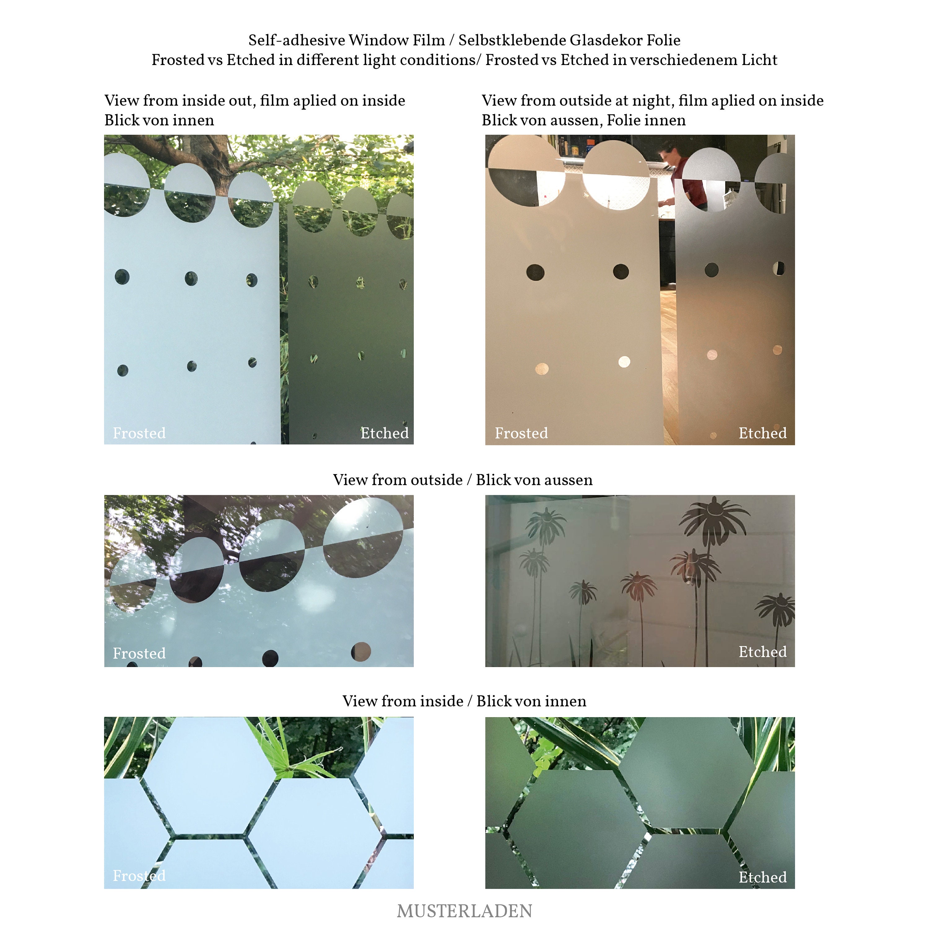 Window Film Modern Glass Film Design Frosted Window Film - Etsy