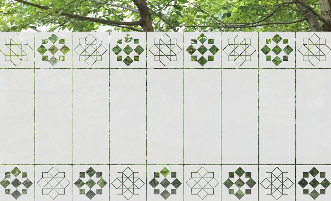 Geometric Window Film Art Deco for Privacy, 18 Inches / 45,8 Cm Tall - Etsy
