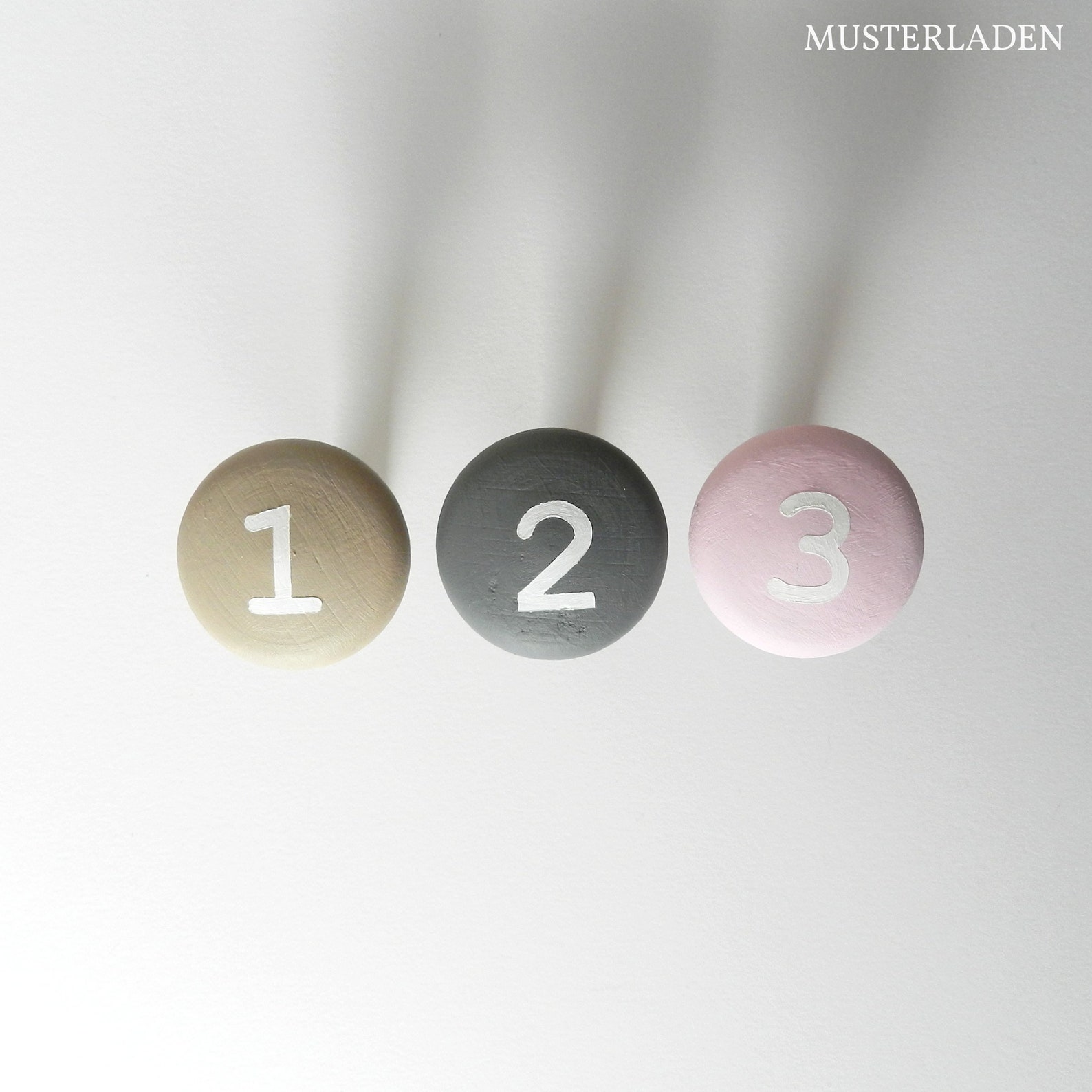 Round Drawer Knobs With Number Colourful Kitchen Cabinet - Etsy