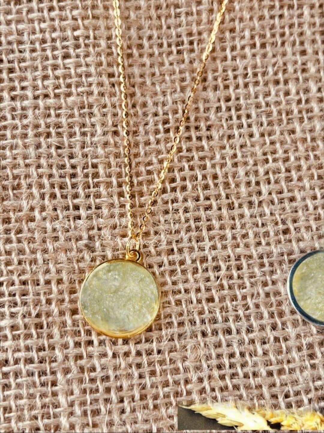 Sterling Silver TOP GRADE Libyan Desert Glass Pendant | Raw LDG Silver ...