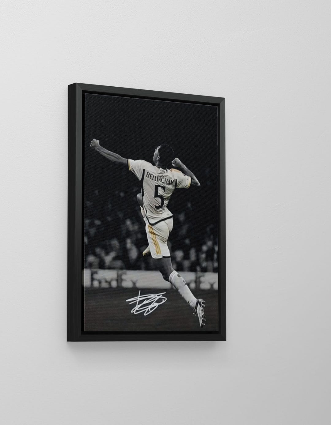 Bellingham Football Player Action Poster, Black and White Sports Decor ...