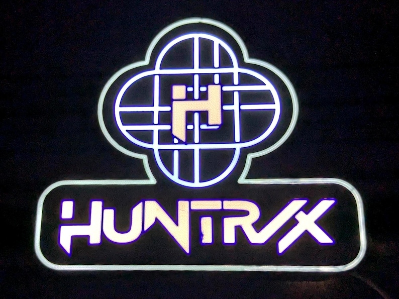 HUNTRIX Logo LED Lightbox – K-pop Demon Hunter Inspired USB Dimmable ...