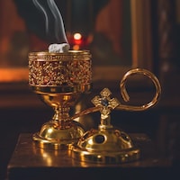 Brass Incense Burner Chain Christian Home Decor Orthodox Catholic ...