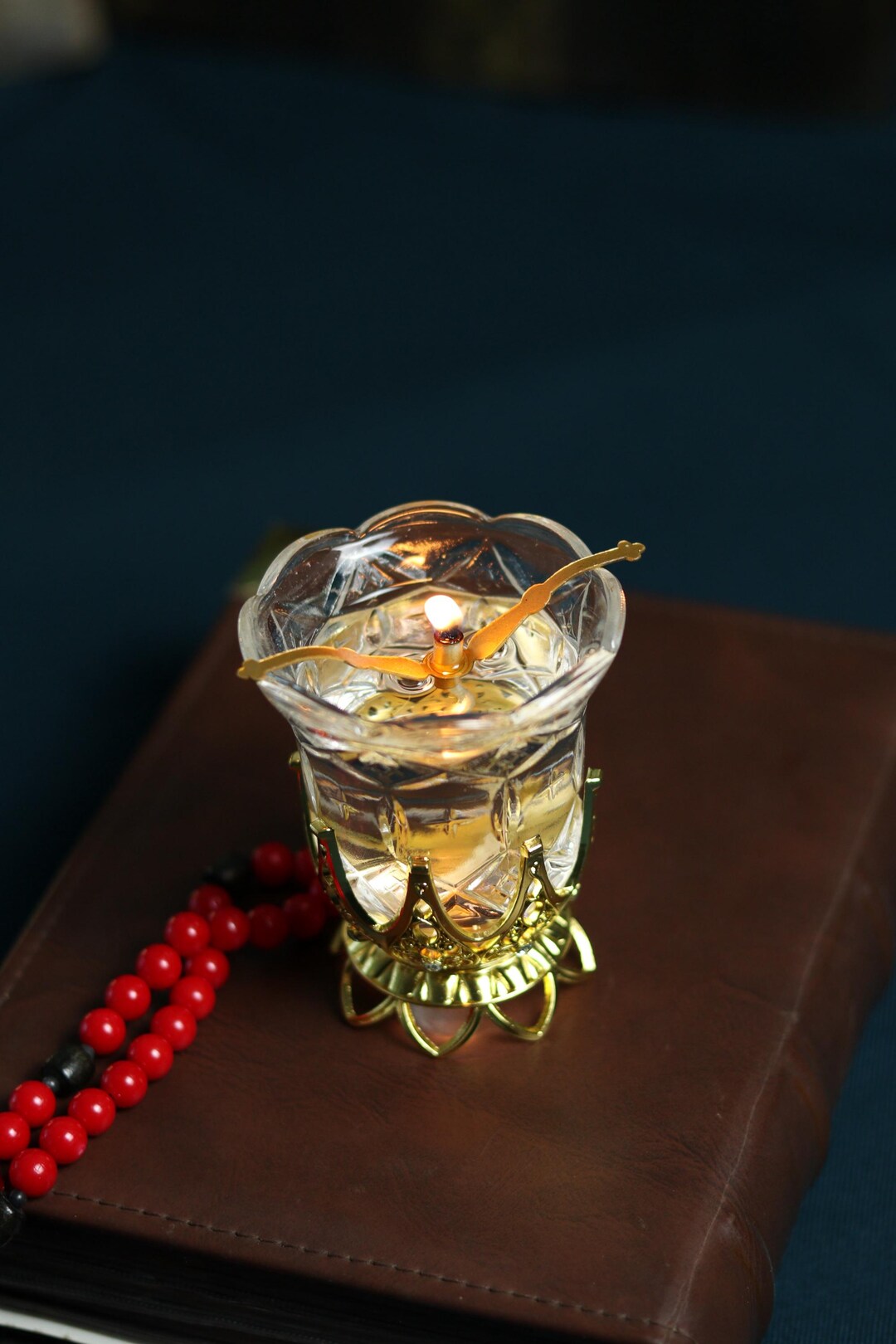 Christian Prayer Lamp. the Set Includes the Lamp, 10 Wicks, and a Wick ...