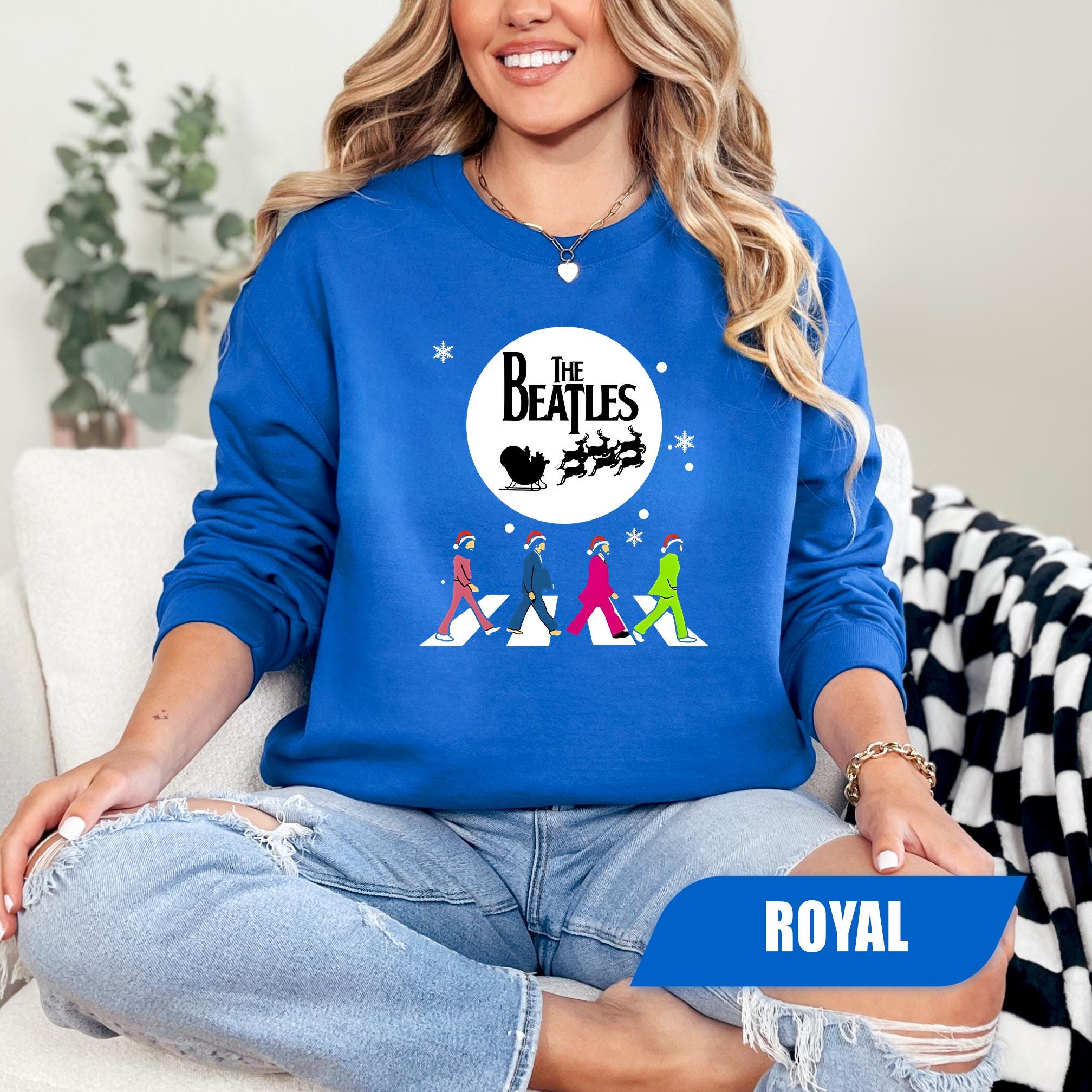 The Beatles Abbey Road Sweatshirt, Beatles Christmas Crewneck, Cozy ...